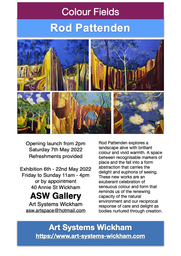 Rod Pattenden exhibition: Colour Fields – Art/s and Theology Australia