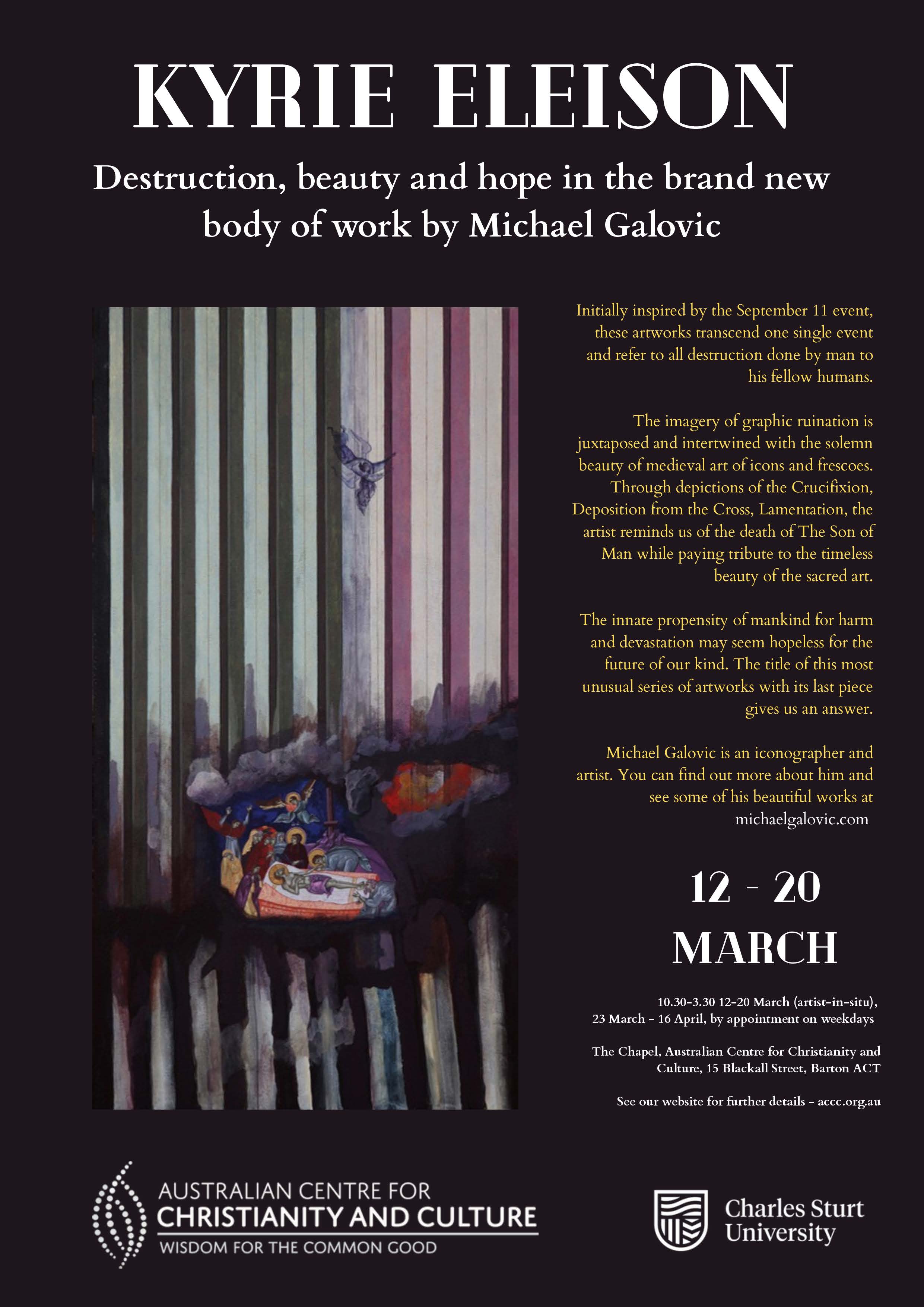 A Pisgah Viewing of Michael Galovic’s Kyrie Eleison – Art/s and ...